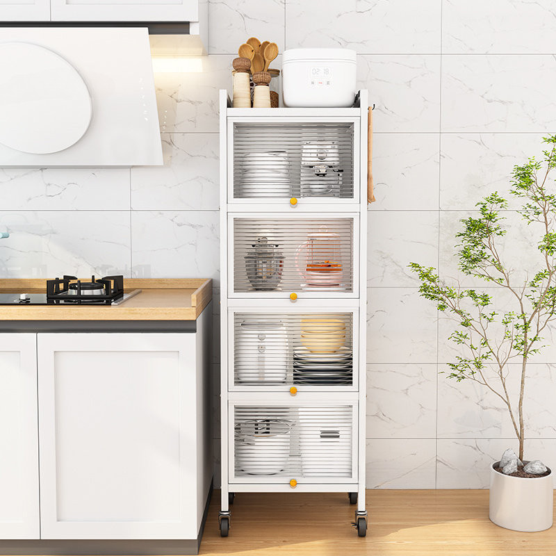 Jual Carbon Steel Kitchen Cabinets Home Removable Floor Rack Tableware ...
