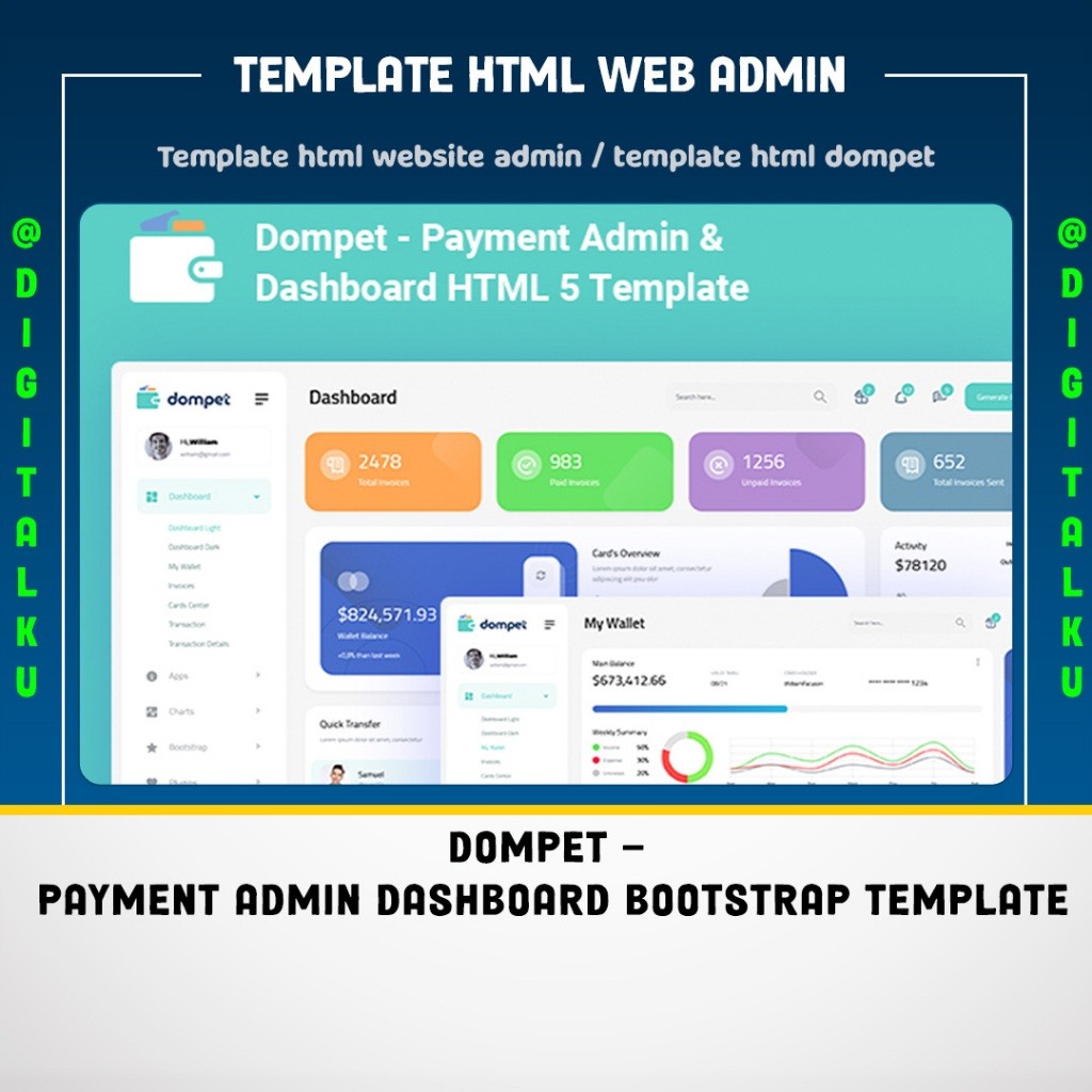 Jual Template html website admin / template html dompet v.1 | Shopee ...