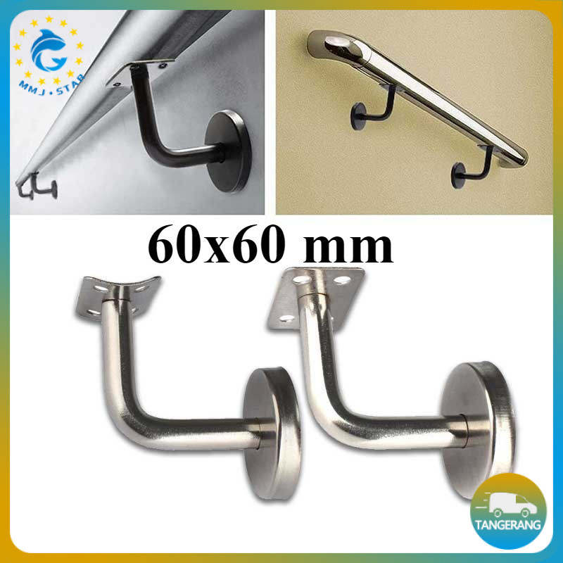 Jual 60x60 mm Bracket Handrail Stainless Railing Tangga Handrail ...