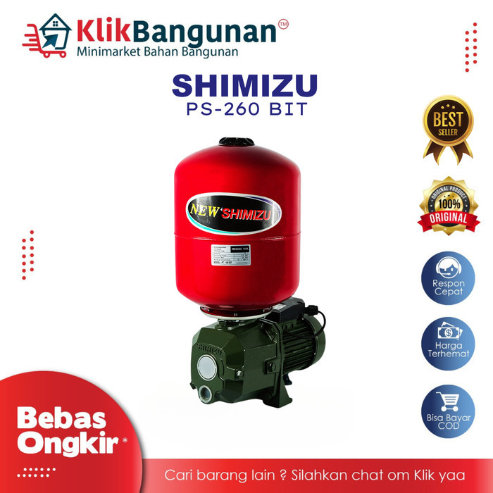Jual Mesin Pompa air jet pump SHIMIZU PC 260 BIT Otomatis 30 meter kiranatokos | Shopee Indonesia