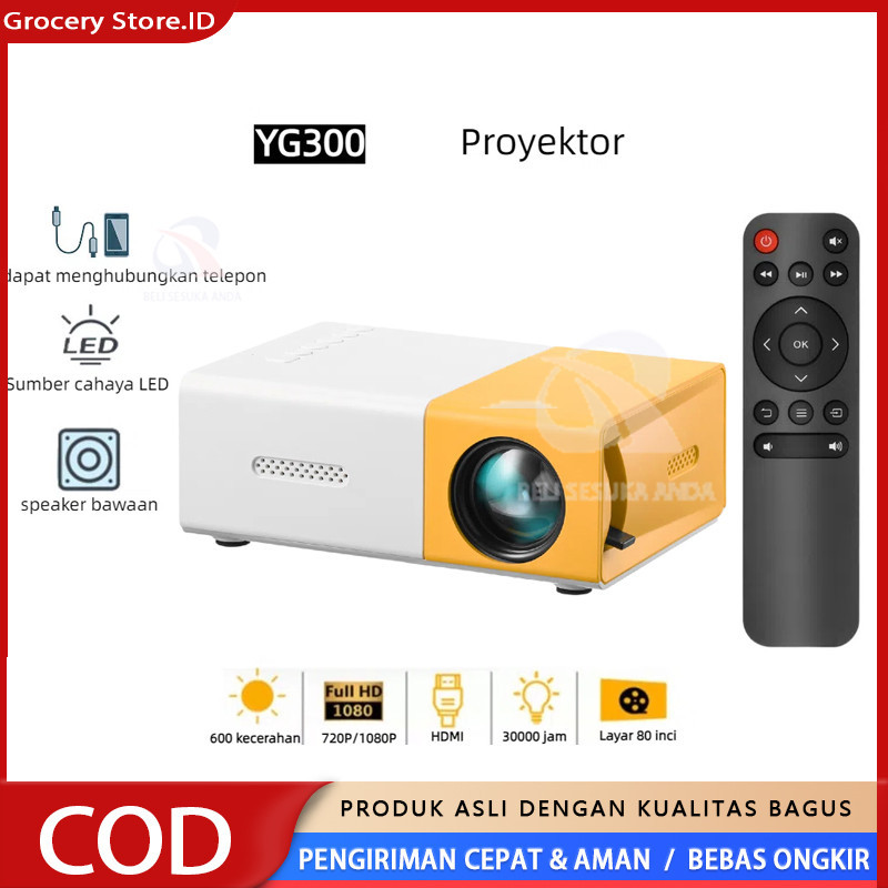 Jual [COD+BEBAS BIAYA KIRIM] Mini Proyektor YG300 Proyektor LED ...