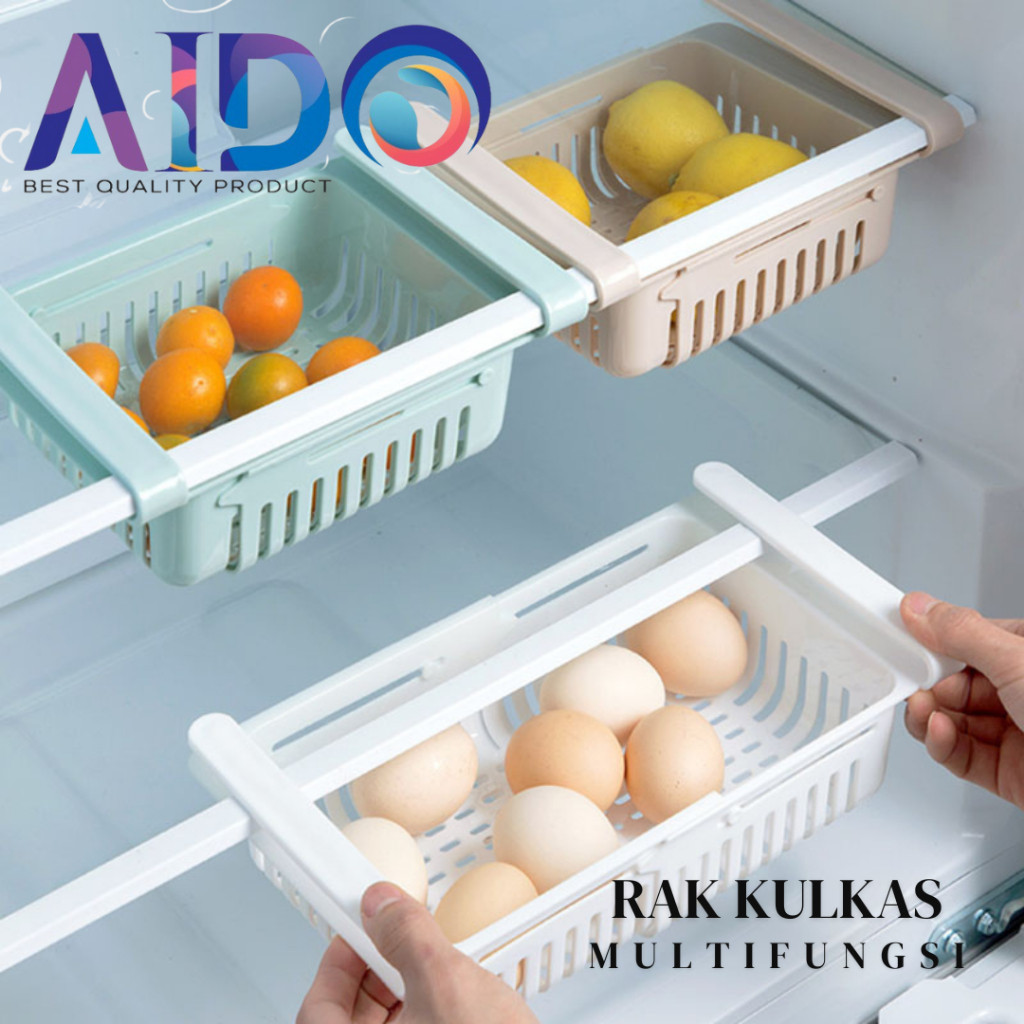 Jual Rak Kulkas Multifungsi Storage Box Organizer Rak Serbaguna tempat ...