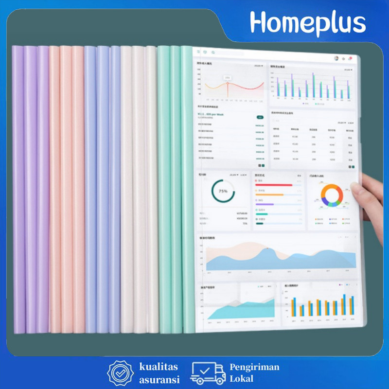 Jual HomePlus Slide Binder File Lever Tulang Jilid + Cover Slide Binder ...