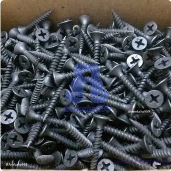 Jual Skrup gypsum / skrup plafon pvc / sekrup drywall hitam per kotak ...