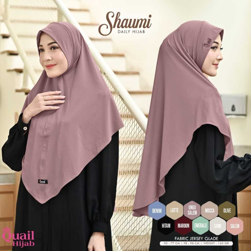 Jual Shaumi Daily Hijab Original Quail Hijab Wanita Fabric Jersey Glade ...