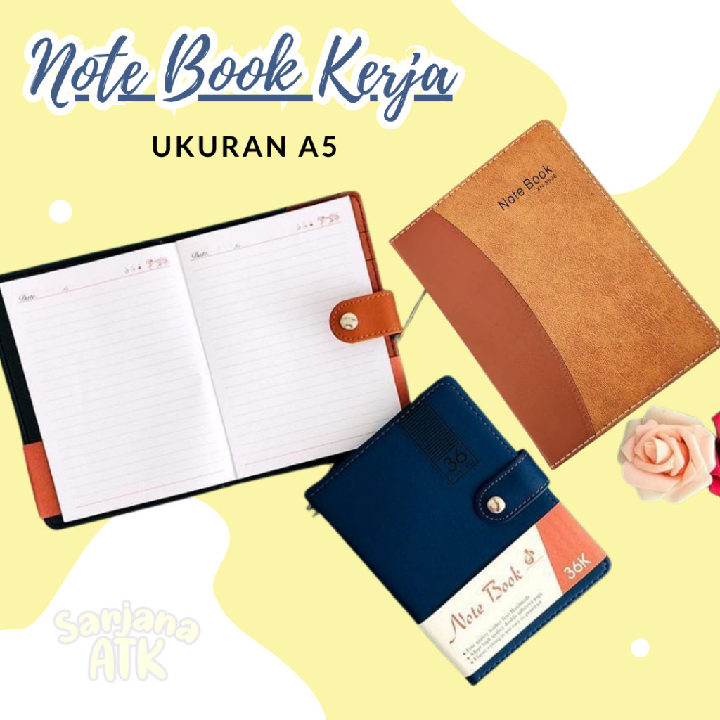 Jual Buku Agenda Kerja / Note Book Kerja Kancing | Shopee Indonesia