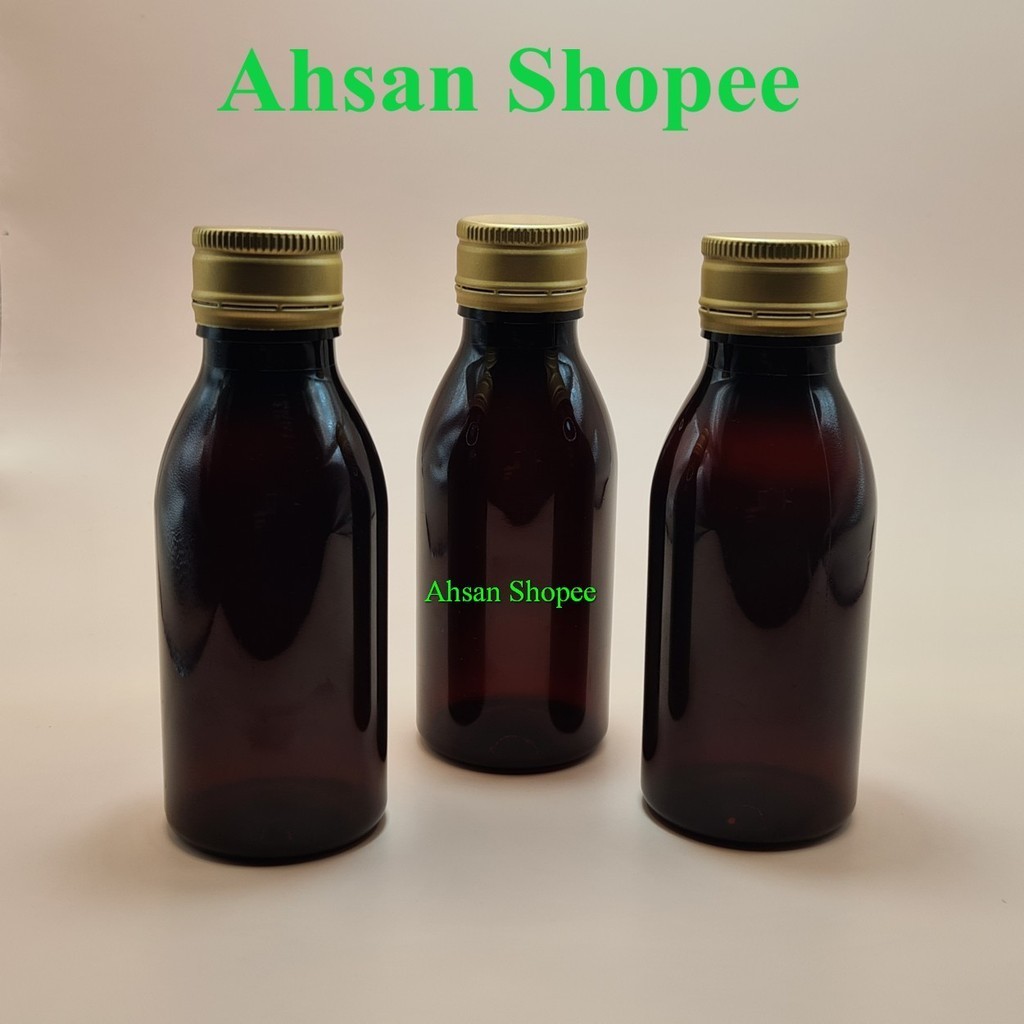 Jual Sirup Obat 100 Ml Coklat Pet Tutup Plastik / Botol Plastik / Botol Sirup Obat / botol obat ...