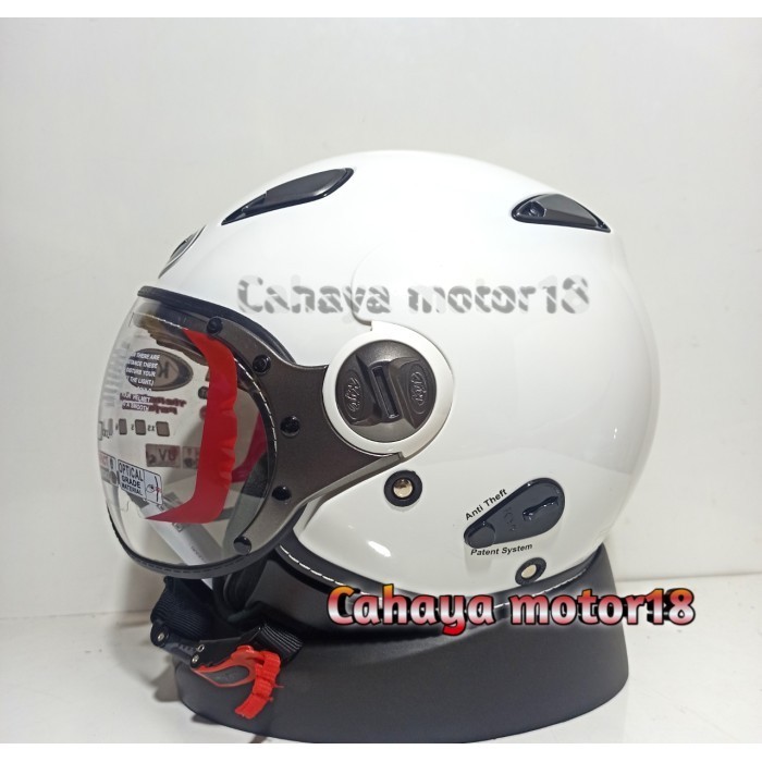 Jual HELM KYT ELSICO WHITE SOLID|KYT RETRO HALF FACE PUTIH - M | Shopee ...