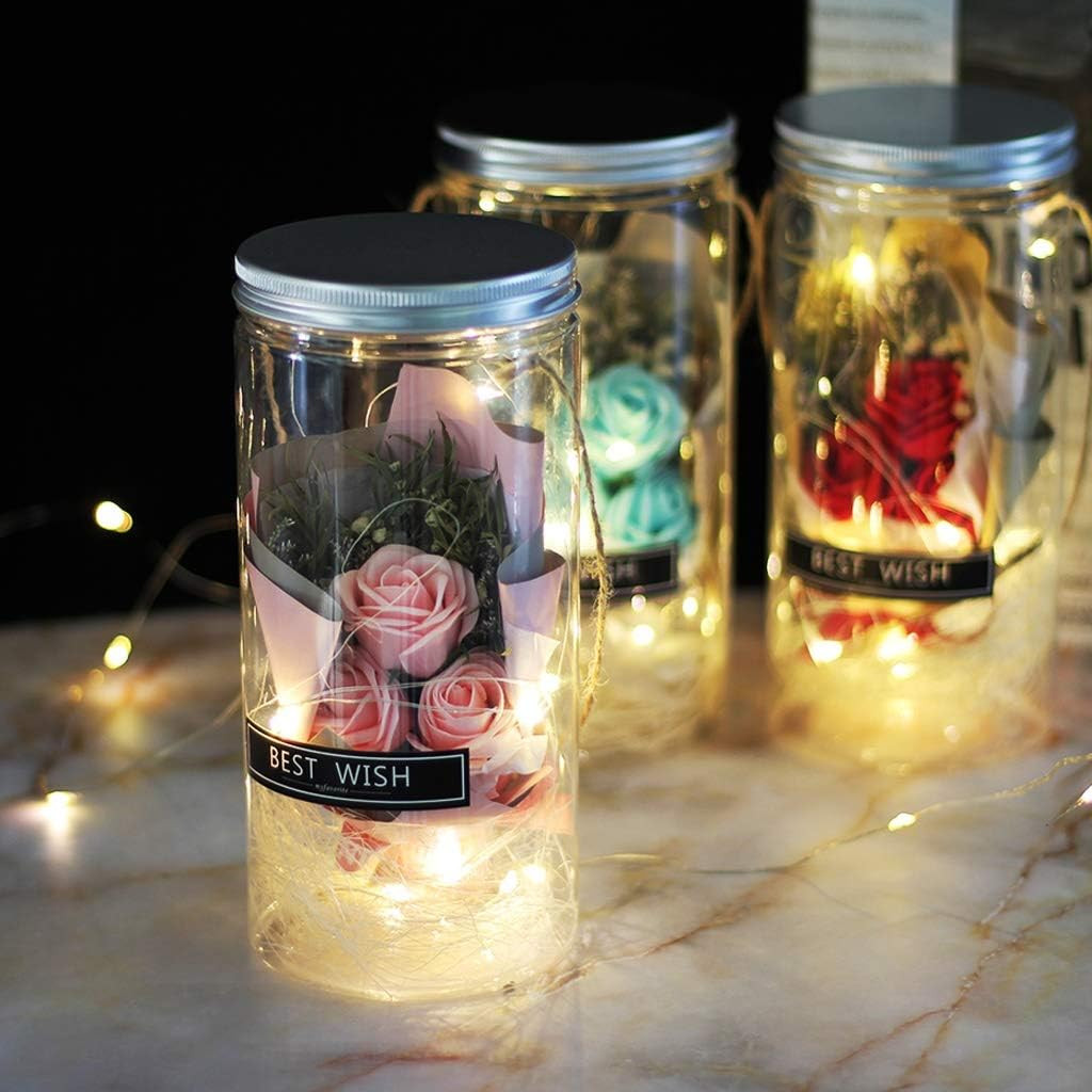 Jual Lampu Bunga Mawar Dekorasi LED Eternal Flower Dome Glass - BL85 ...