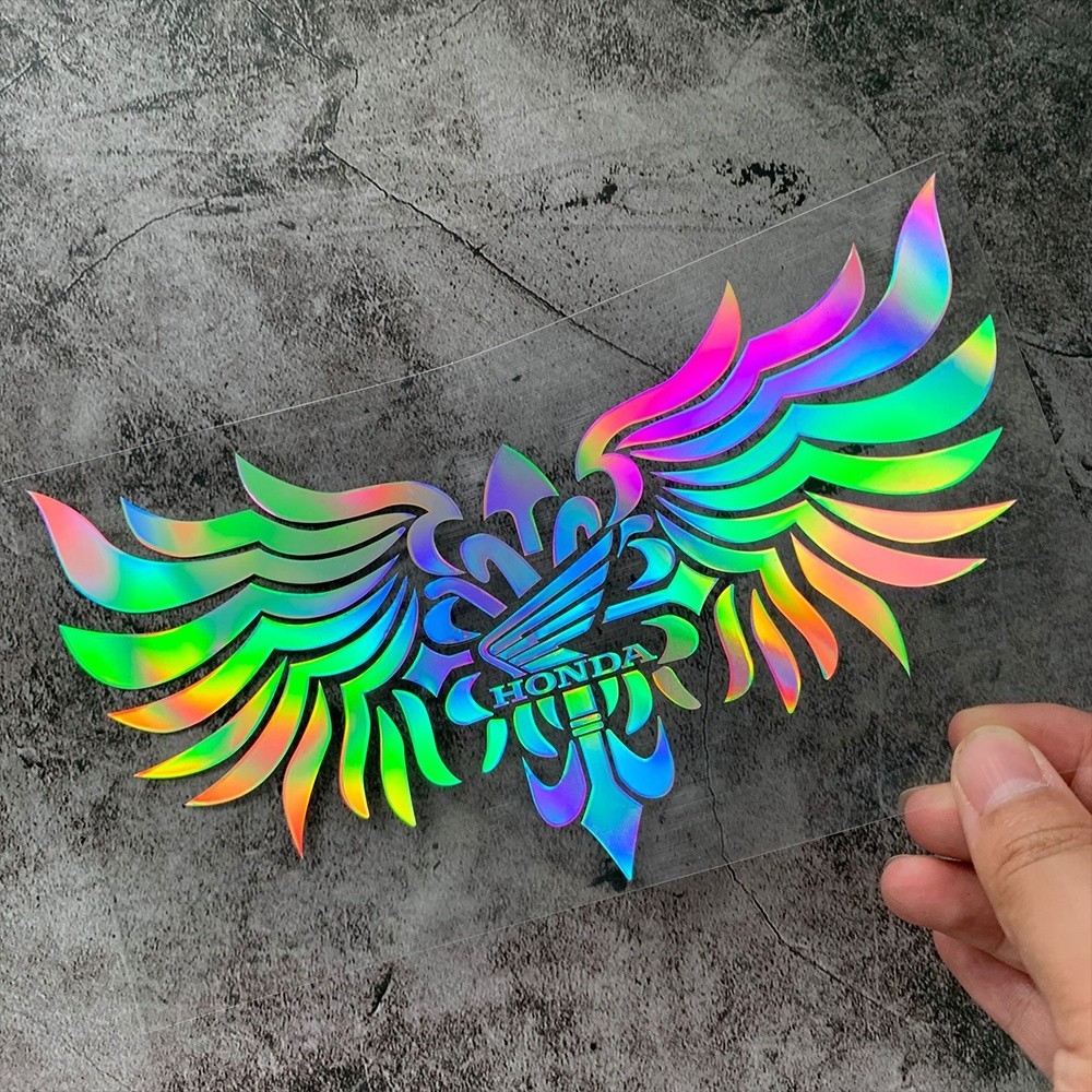 Jual honda Logo Laser Sayap Stiker Sepeda motor Tubuh Dekorasi Stiker ...