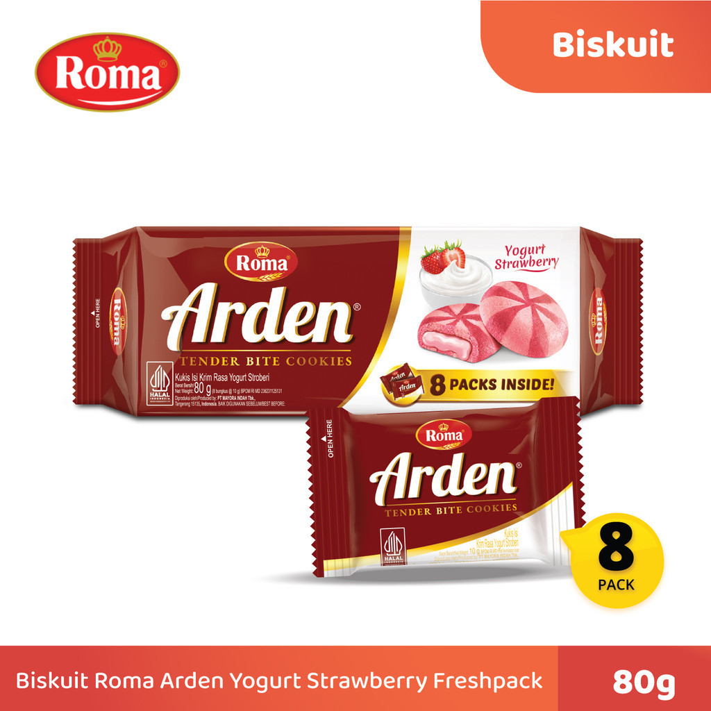 Jual Biskuit Roma Arden Yogurt Strawberry Freshpack | Shopee Indonesia