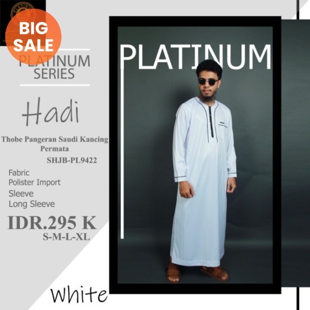 Jual Jubah Oblong Al Amwa Platinum Gamis Pria Gamis Oblong Lengan ...