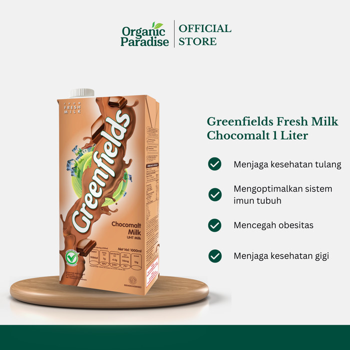 Jual Greenfields Fresh Milk Rasa Chocomalt 1 Liter | Shopee Indonesia
