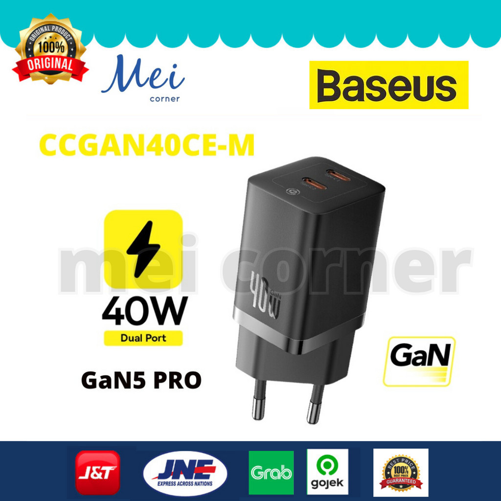 Jual BASEUS GaN5 PRO FAST CHARGER 40W USB TYPE-C KEPALA CHARGER (MC ... Jual BASEUS GaN5 PRO FAST CHARGER 40W USB TYPE-C KEPALA CHARGER (MC ...
