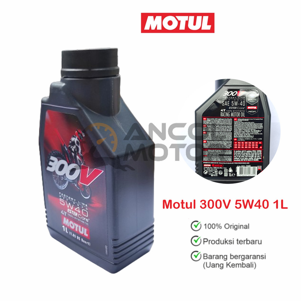 Jual Motul 300V 5W40 Factory Line Off Road Racing Synthetic Oli Motor 1L | Shopee Indonesia