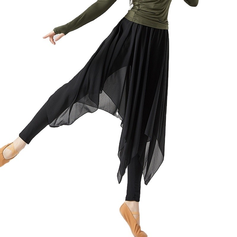 Jual Celana Dansa Modern Pakaian Latihan Sifon Rok Tari Latin Rok ...