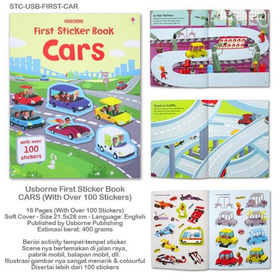 Jual [ABCKIDS] Cars First Sticker Book - Activity - Buku Stiker Edukasi ...