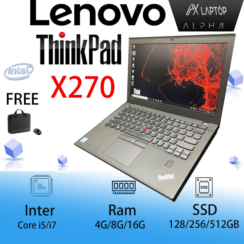 Jual Laptop Lenovo Thinkpad X270 Core I5/I7 Gen6 RAM 8GB SSD 256GB Like baru Mulus Bergaransi 1 ...