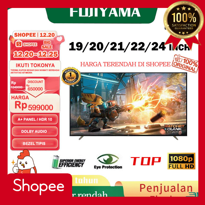 Jual Promosi TV LED 19/20 21/22/24/25 Inch TV Digital Televisi Full HD ...