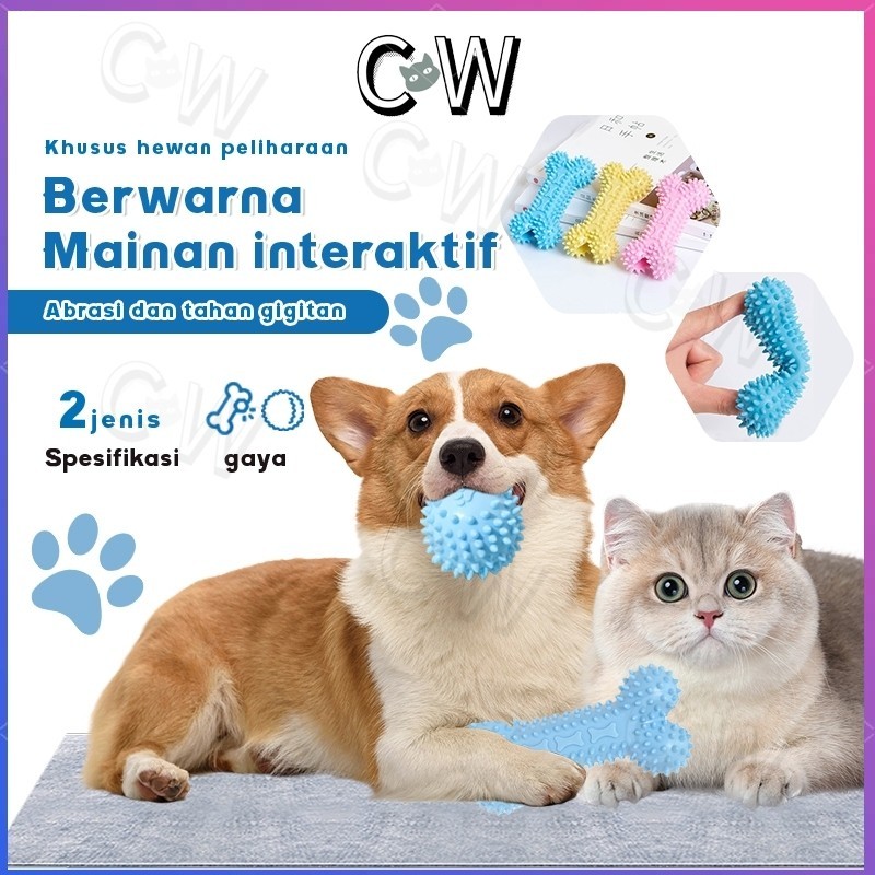 Jual Mainan Gigitan Kucing & Anjing Bola mainan hewan peliharaan Tulang ...