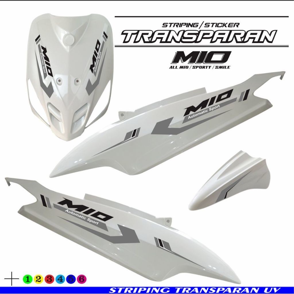 Jual Striping stiker transparan motor mio smile / mio sporty / stiker ...