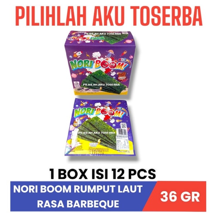 Jual NORI BOOM Rumput Laut Rasa BBQ BARBEQUE - ( HARGA 1 BOX ) | Shopee ...