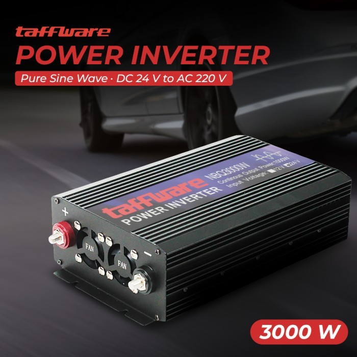 Jual Taffware Power Inverter Mobil Pure Sine Wave DC 24V to AC 220V 3000W - NBQ3000W | Shopee ...