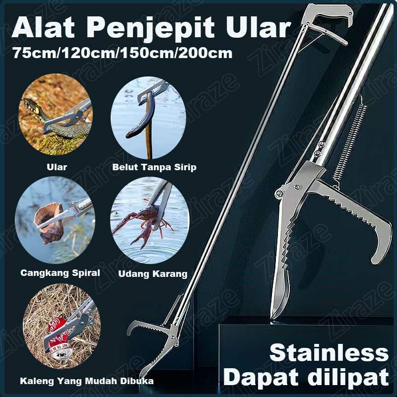 Jual 【Ready】Alat Penjepit Ular Stainless / Snake Tongs Foldable ...
