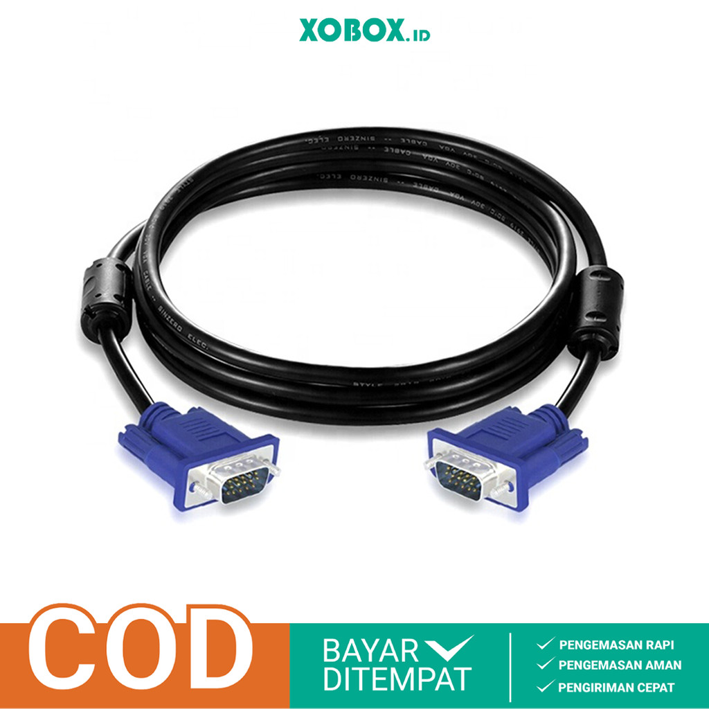 Jual Kabel VGA To VGA 1.5meter Kisonli Cable VGA Male to Male High Quality AK2006 | Shopee Indonesia