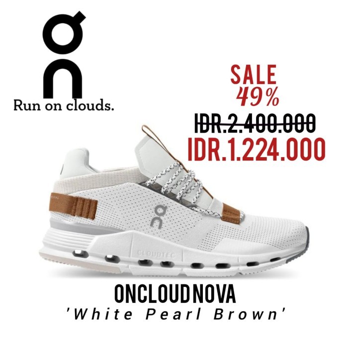 Jual SEPATU ON- CLOUD NOVA WHITE PEARL BROWN BNWB ORIGINAL - 41 ...