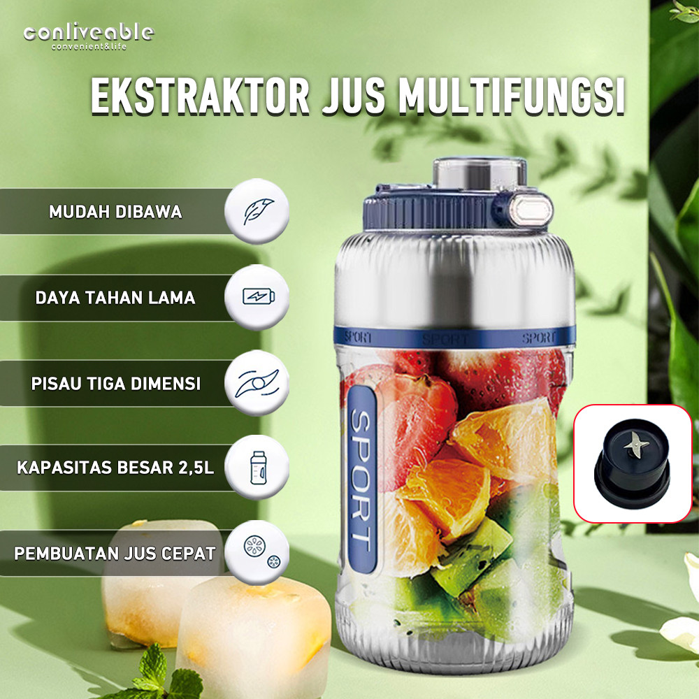 Jual Conliveable Juice Blender 2.5L Juicer Botol Portable / Juice ...