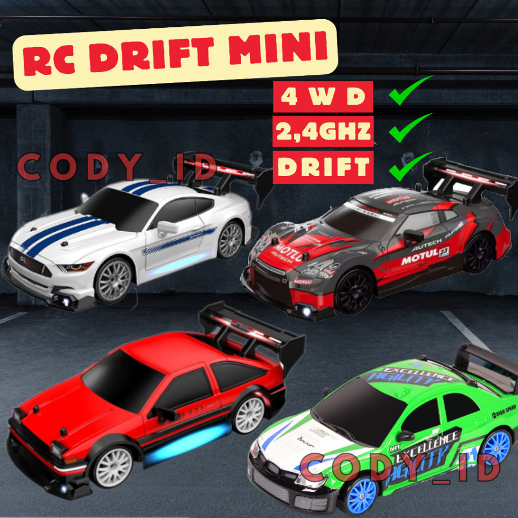 Jual Mobil RC Drift Mini 4WD / RC Drift Huangbo 1:24 / Mainan Mobil ...