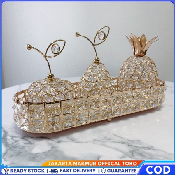 Jual Kristal Buah / Crystal Nanas / Pir / Apel Mewah Swarlovsky Ornamen ...