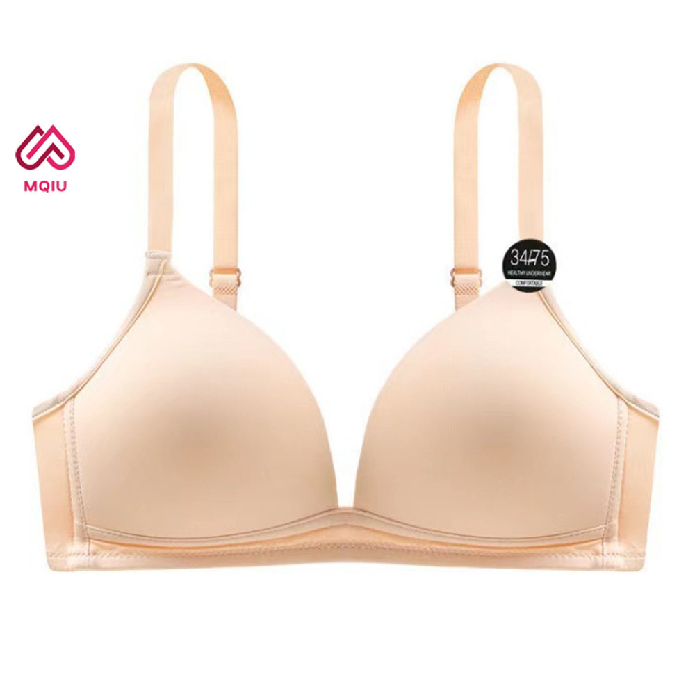 Jual MQIU - Bh Bra Tanpa Kawat Wanita Premium Satin Seamless Busa Tipis | Shopee Indonesia