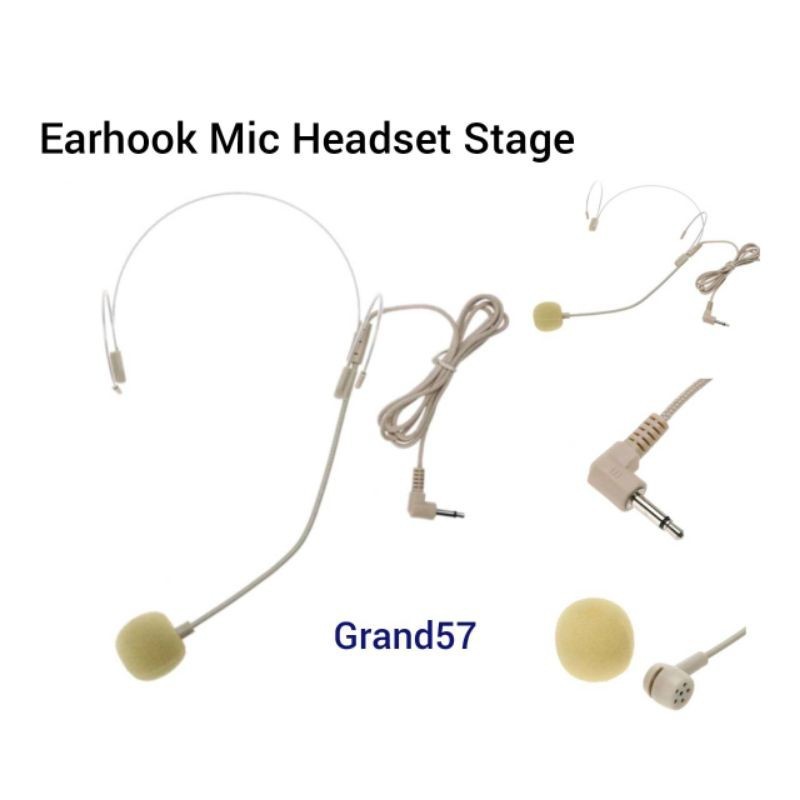 Jual Earhook Microphone Mic headset Kait Telinga Bando Guru Travel ...