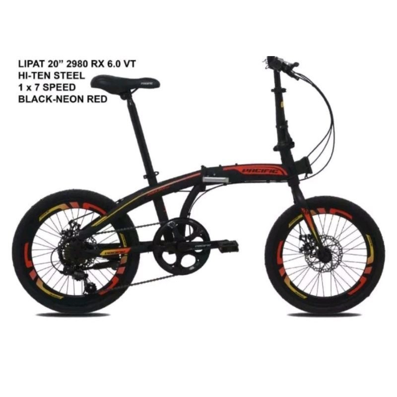 Jual Sepeda Lipat Ukuran 20 Pacific 2980 RX 6.0 Shimano 7 Speed Rem ...
