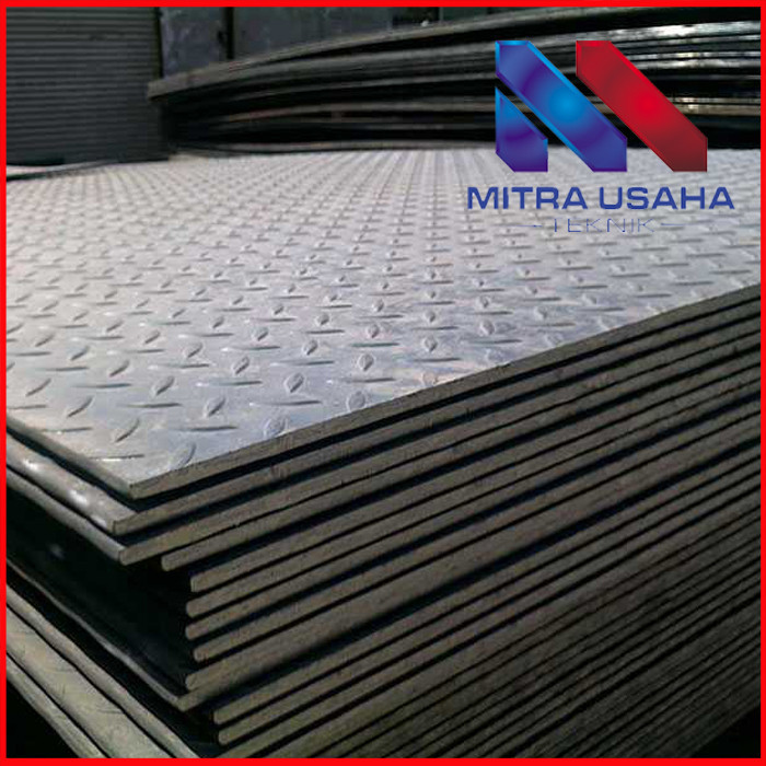 Jual Plat Bordes 4 mm 1200 x 2400 mm Kembang Checkered Plate Besi Baja ...