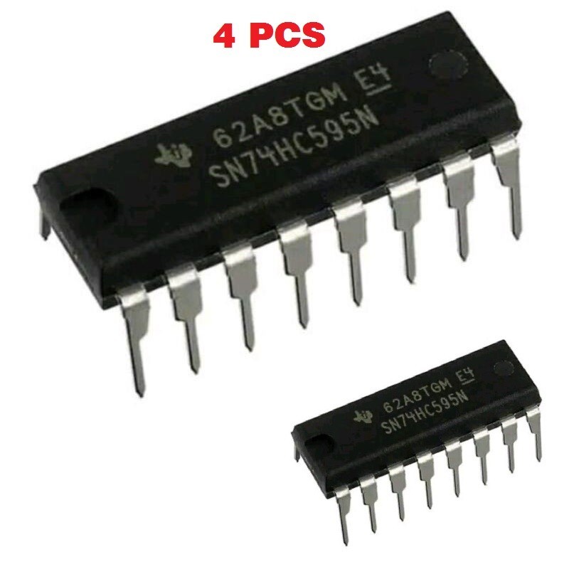 Jual 4 Pcs IC SN74HC595N Untuk Layar Pom Mini Display Seven Segmen 7 ...