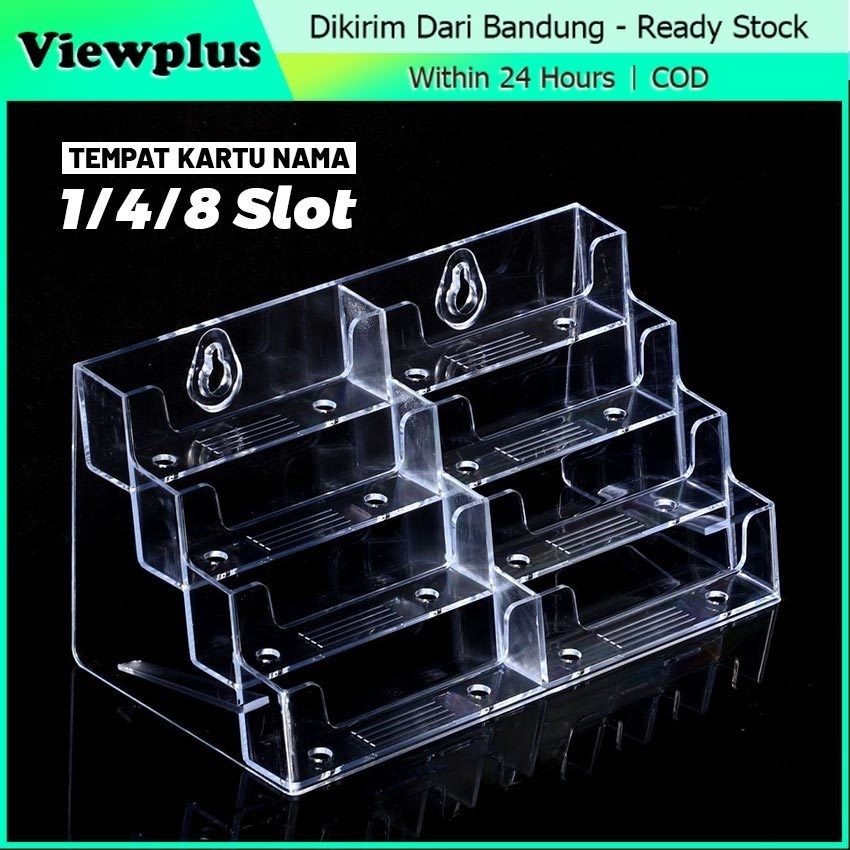 Jual Tempat Stand Kartu Nama Akrilik 8 Slot - Tempat Name Card Acrylic ...