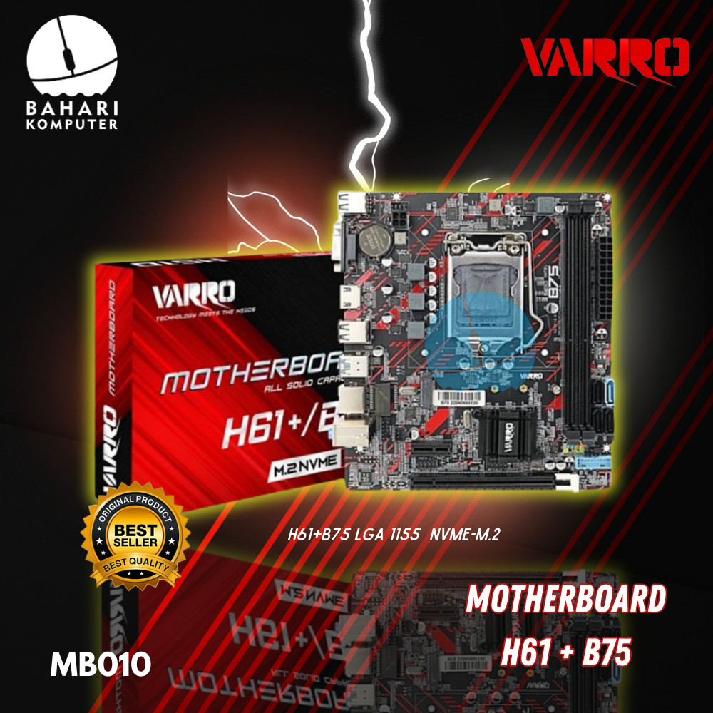 Jual Motherboard Varro H61+ socket LGA 1155 NEW | Mobo PC H61+ | Shopee ...