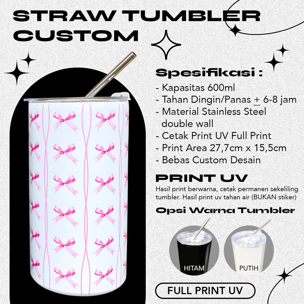 Jual TERMOS SEDOTAN BISA CUSTOM / STRAW TUMBLER CUSTOM / ENGRAV GRAFIR ...