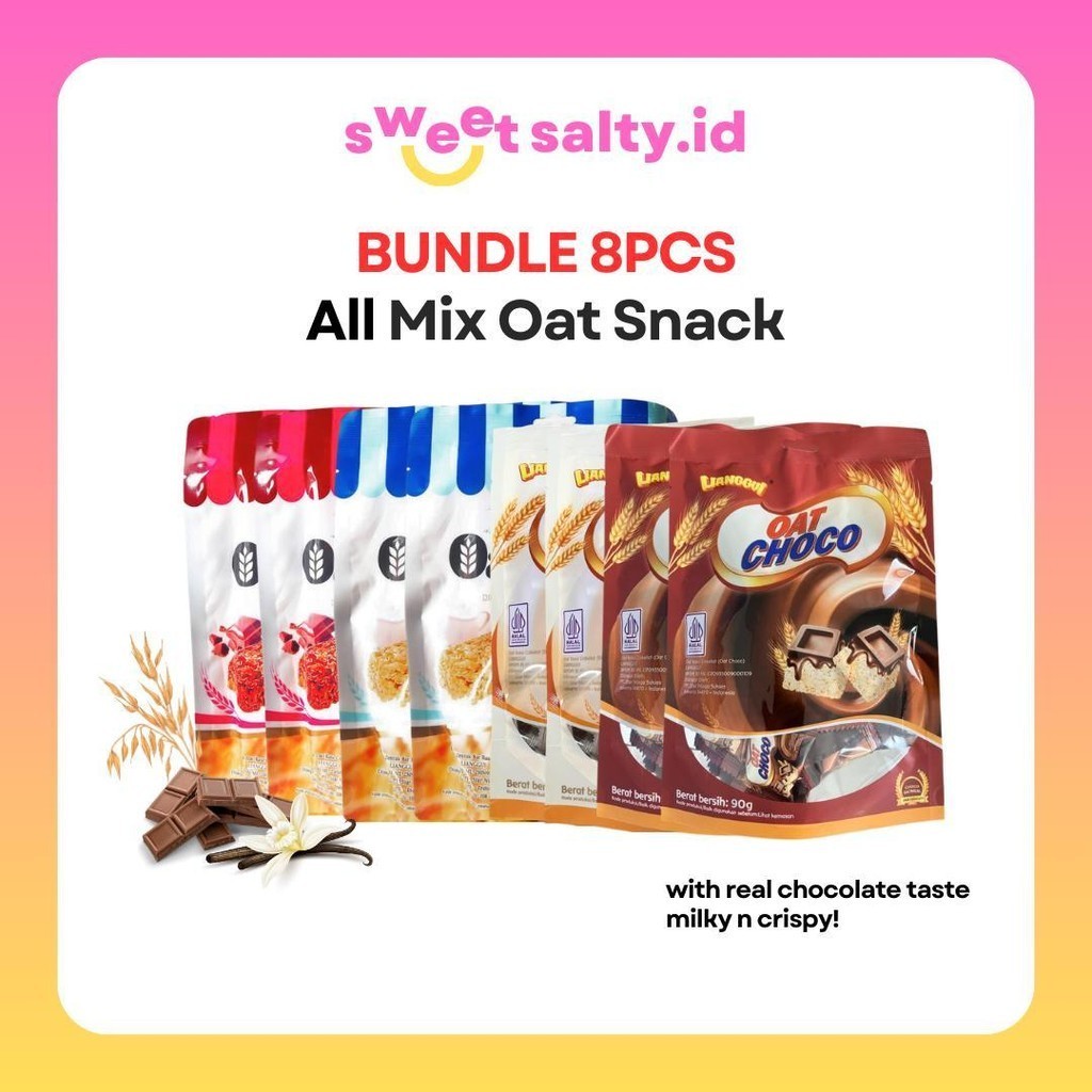 Jual [HALAL] Lianggui Bundle 8in1 All Mix Oat Snack | Wafer Oat ...