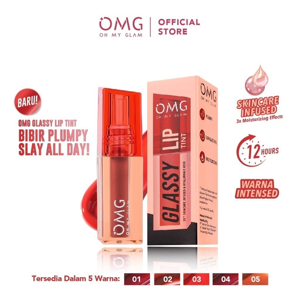 Jual OMG OH MY GLAM Glassy Lip Tint 2g - Kosmetik Lip Tint Warna Intense Tahan 12 Jam, Lip Tint ...