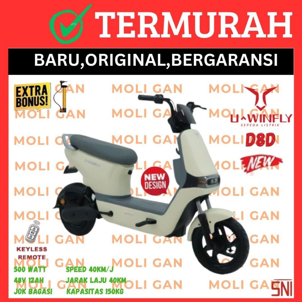 Jual Sepeda Listrik Uwinfly D8S Dragon Fly 8 Garansi Resmi U WIN FLY ...