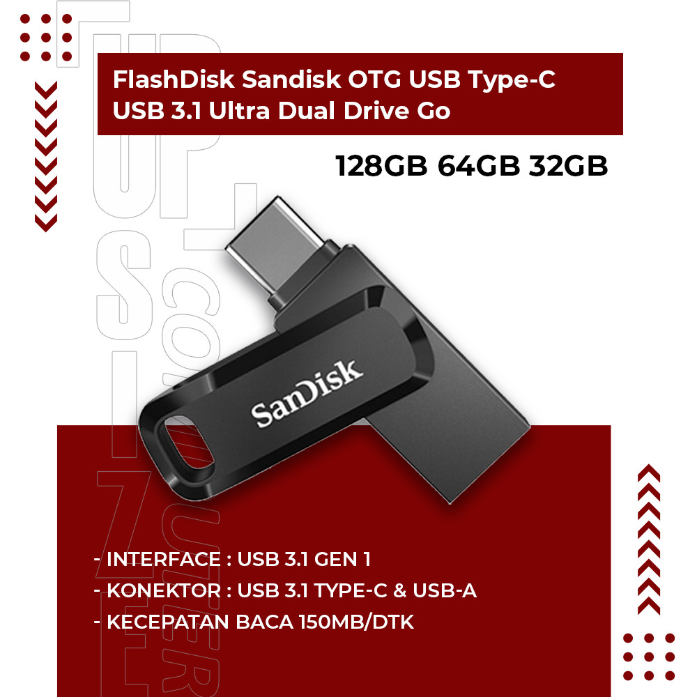 Jual FlashDisk Sandisk OTG 128GB 64GB 32GB USB Type-C USB 3.1 Ultra ...