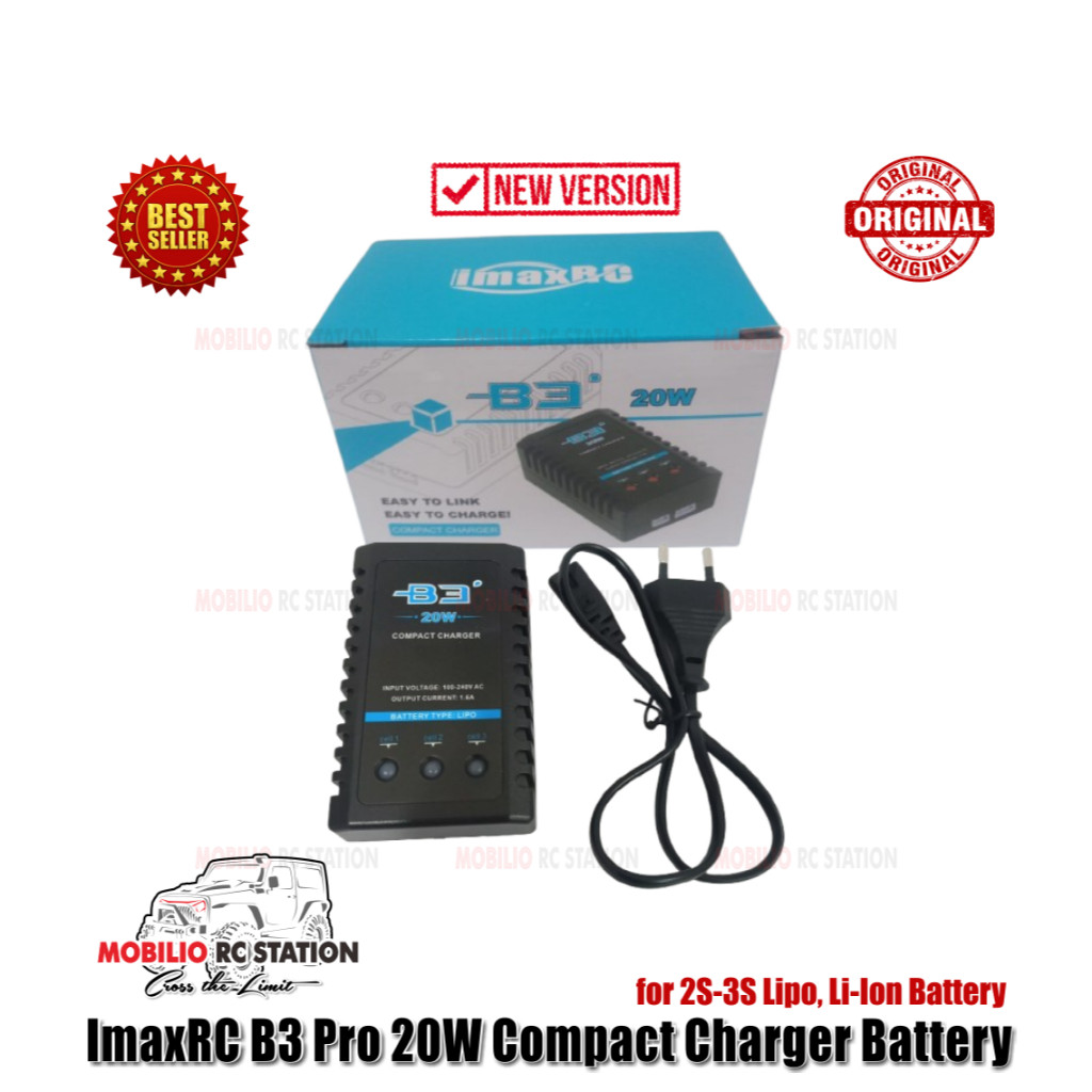 Jual ImaxRC B3 Pro 20W 2S 3S Compact Charger Li-ion Battery | Shopee ...