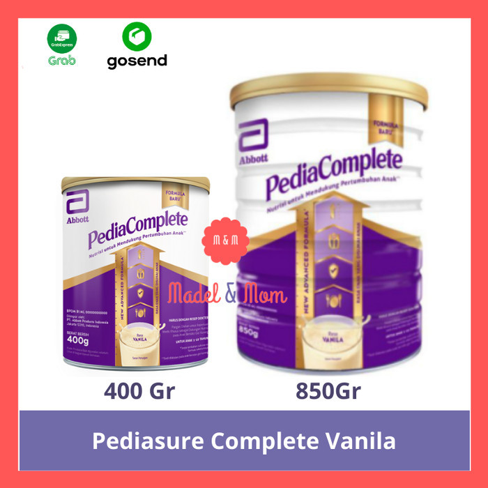 Jual Pediasure Complete / Pediacomplete Vanila 850 Gr Gojek Grab Only - Susu Saja | Shopee Indonesia