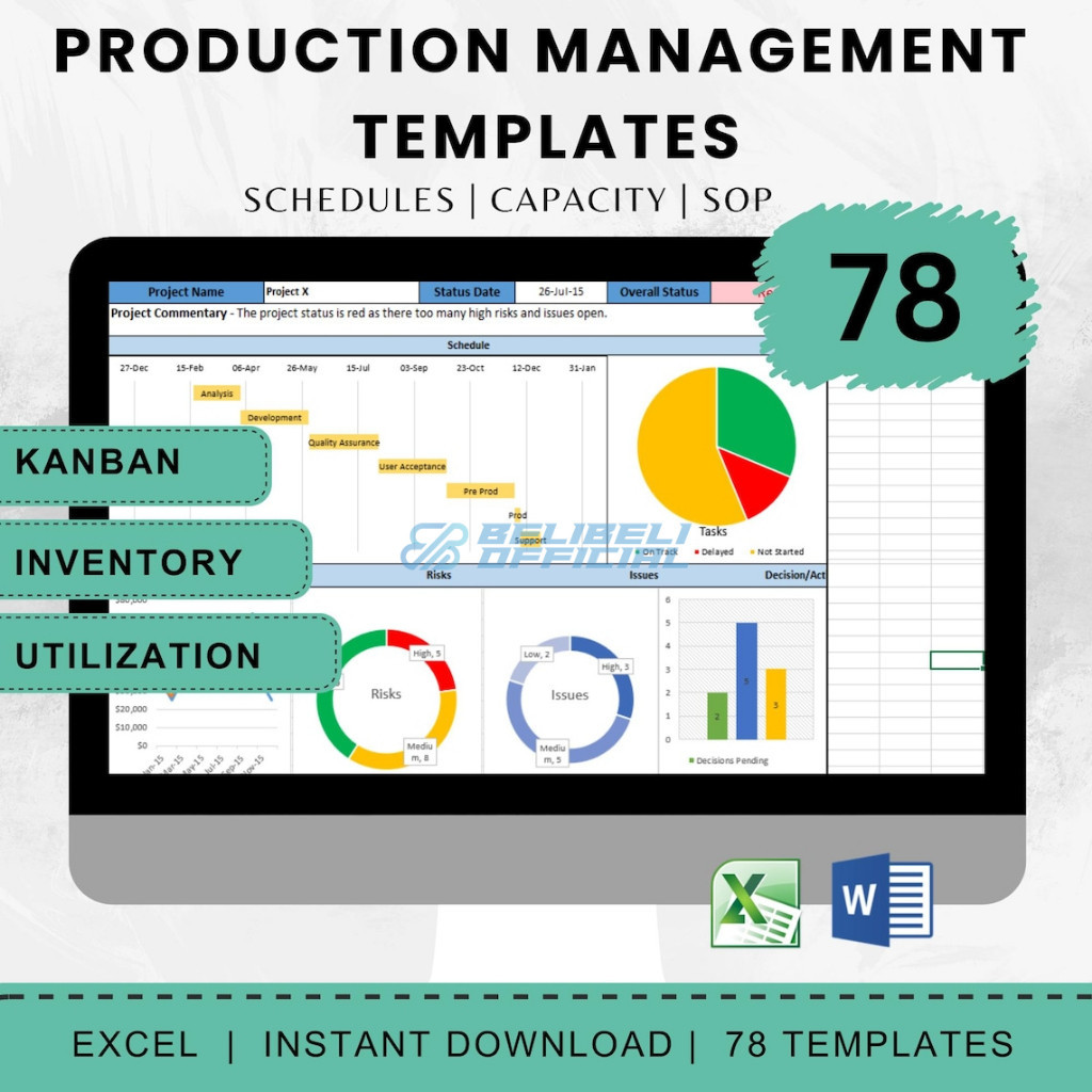 Jual Manajemen Produksi Excel 78 Template Siap Edit - Production ...