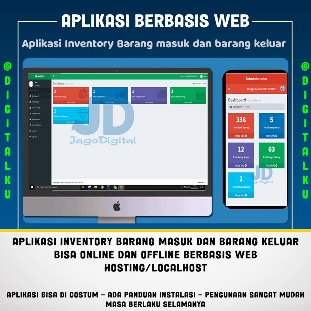 Jual Aplikasi Inventory Barang masuk dan barang keluar berbasis online dan offline Berbasis web ...