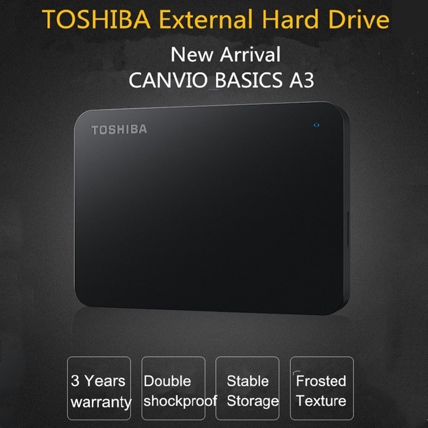 Jual Toshiba Canvio Basic 1TB/2TB HD Hardisk Eksternal / HDD External USB 3.0 Portable Hardisk ...